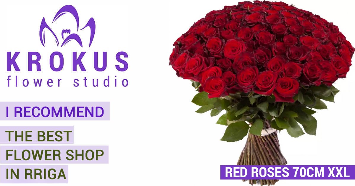 Red roses 70cm is a bouquet of fresh cut flowers. KROKUS is the best ...
