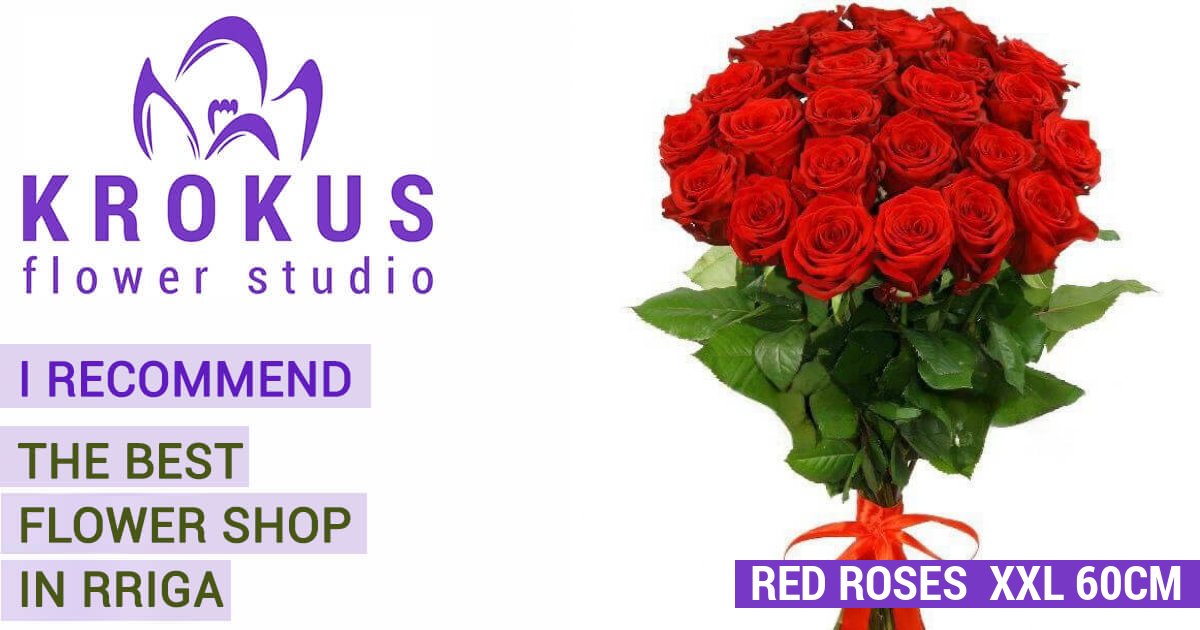 Red roses 50cm is a bouquet of fresh cut flowers. KROKUS is the best ...