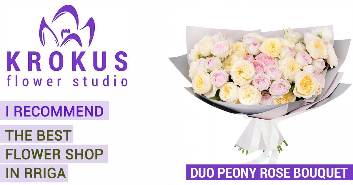 Duo peony rose bouquet is a bouquet of fresh cut flowers. KROKUS is the ...