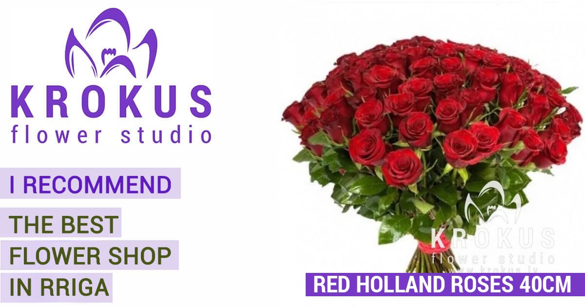 Red Holland Roses 40cm is a bouquet of fresh cut flowers. KROKUS is the ...