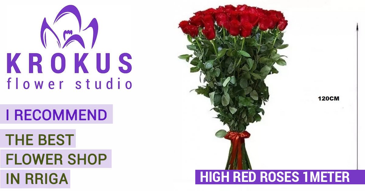 High red roses 1meter ️ is a bouquet of fresh cut flowers. KROKUS is ...