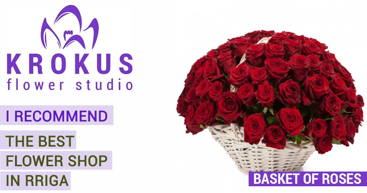 Basket of roses is a beautiful bouquet of flowers in a basket. Fast ...