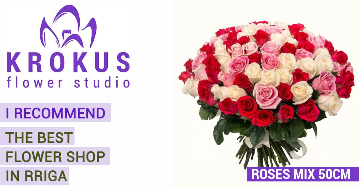 Roses MIX 60CM ️ is a bouquet of fresh cut flowers. KROKUS is the best ...